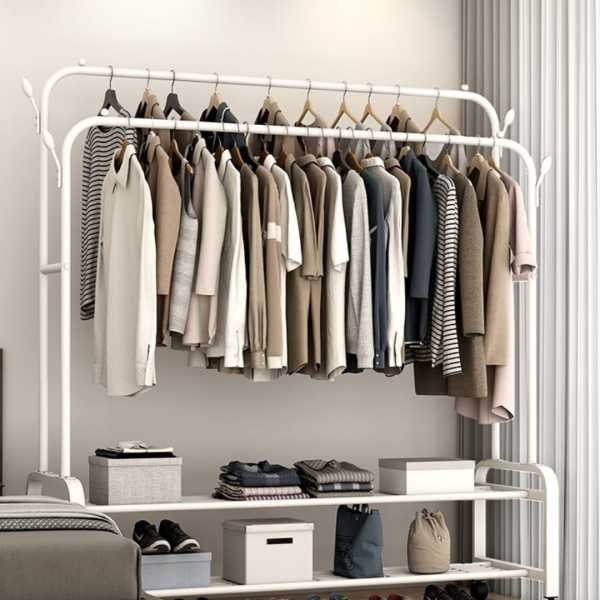 Coat hanger Rack hall Shelves With Heavy Duty Full Body Iron steel ...